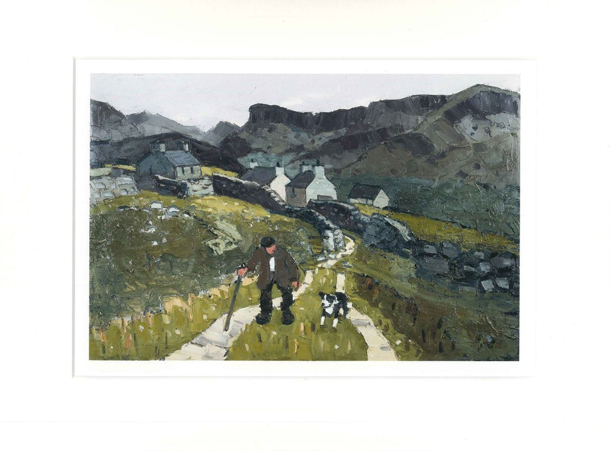 The Way to the cottages - Sir Kyffin Williams Mounted Print – National ...